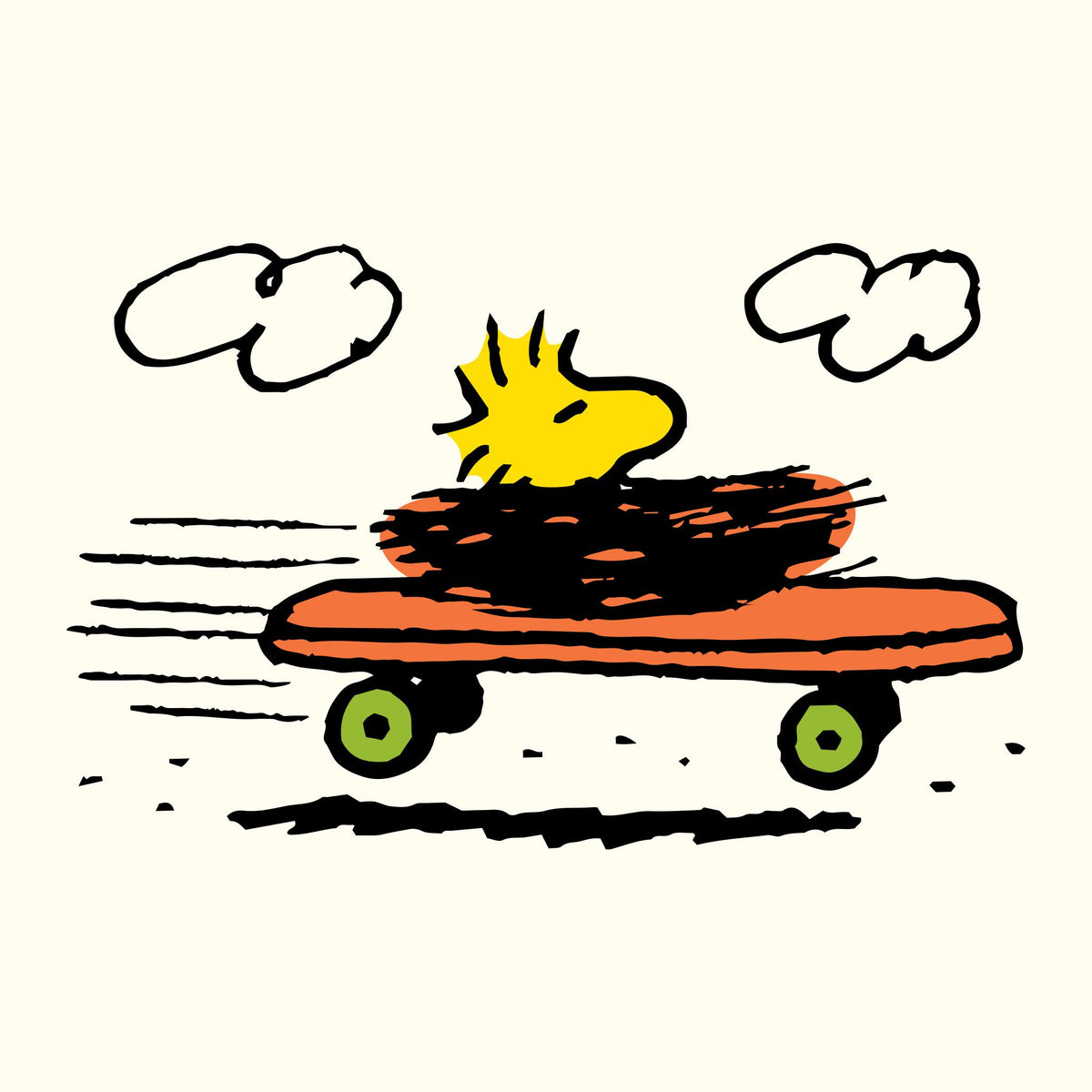 Peanuts Woodstock Skateboard Tshirt – Super7