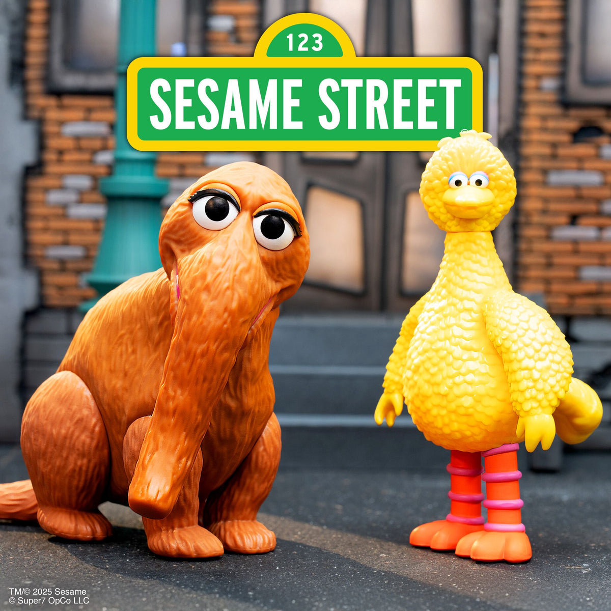 Sesame Street ReAction Figures - Big Bird and Mr. Snuffleupagus 2-PK – Super7