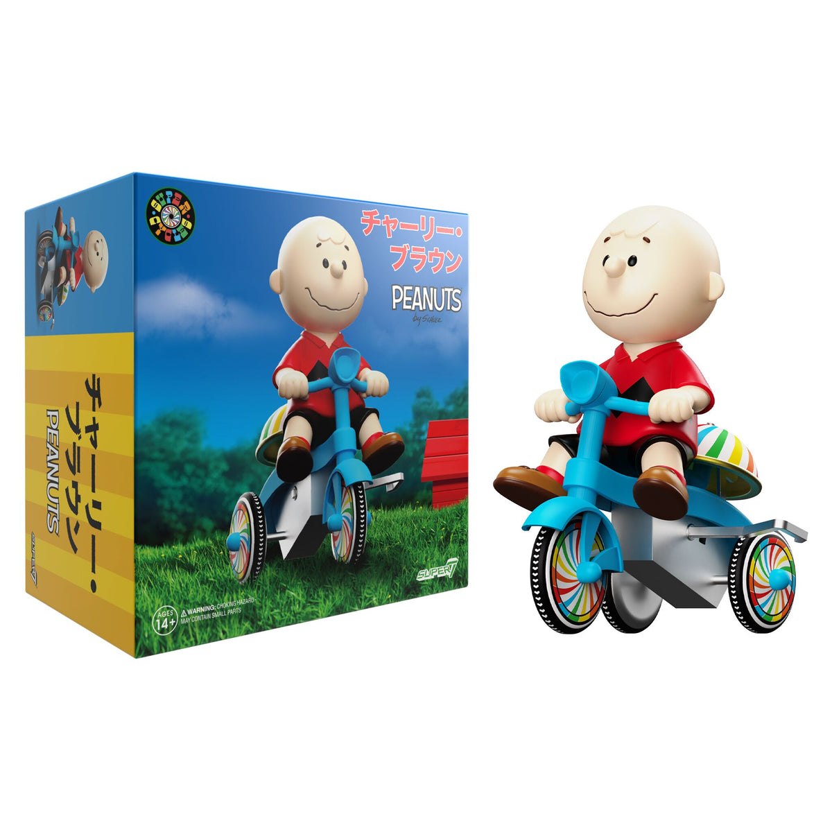 Peanuts Super Cycles - Charlie Brown (Red Shirt w/ Blue Trike) – Super7