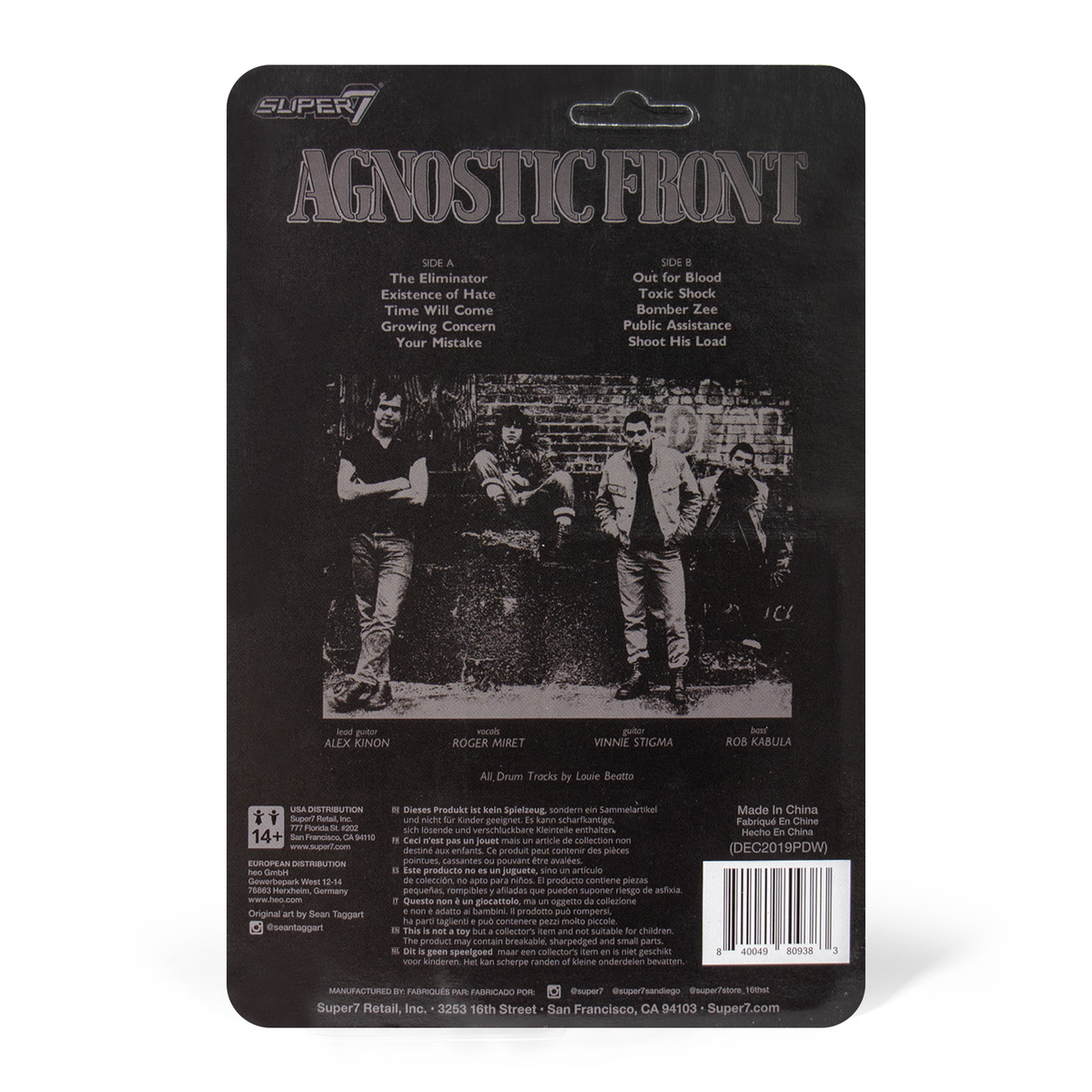 Agnostic Front ReAction Figure - Persistence Tour 2020 (Black) – Super7