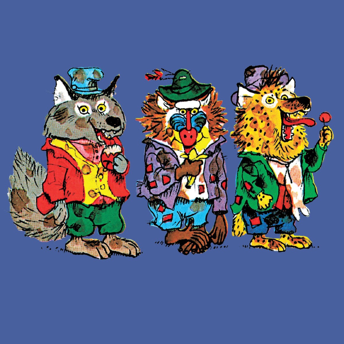 Richard Scarry Wolfgang Wolf, Barry Baboon, and Harry Hyena T-shirt ...
