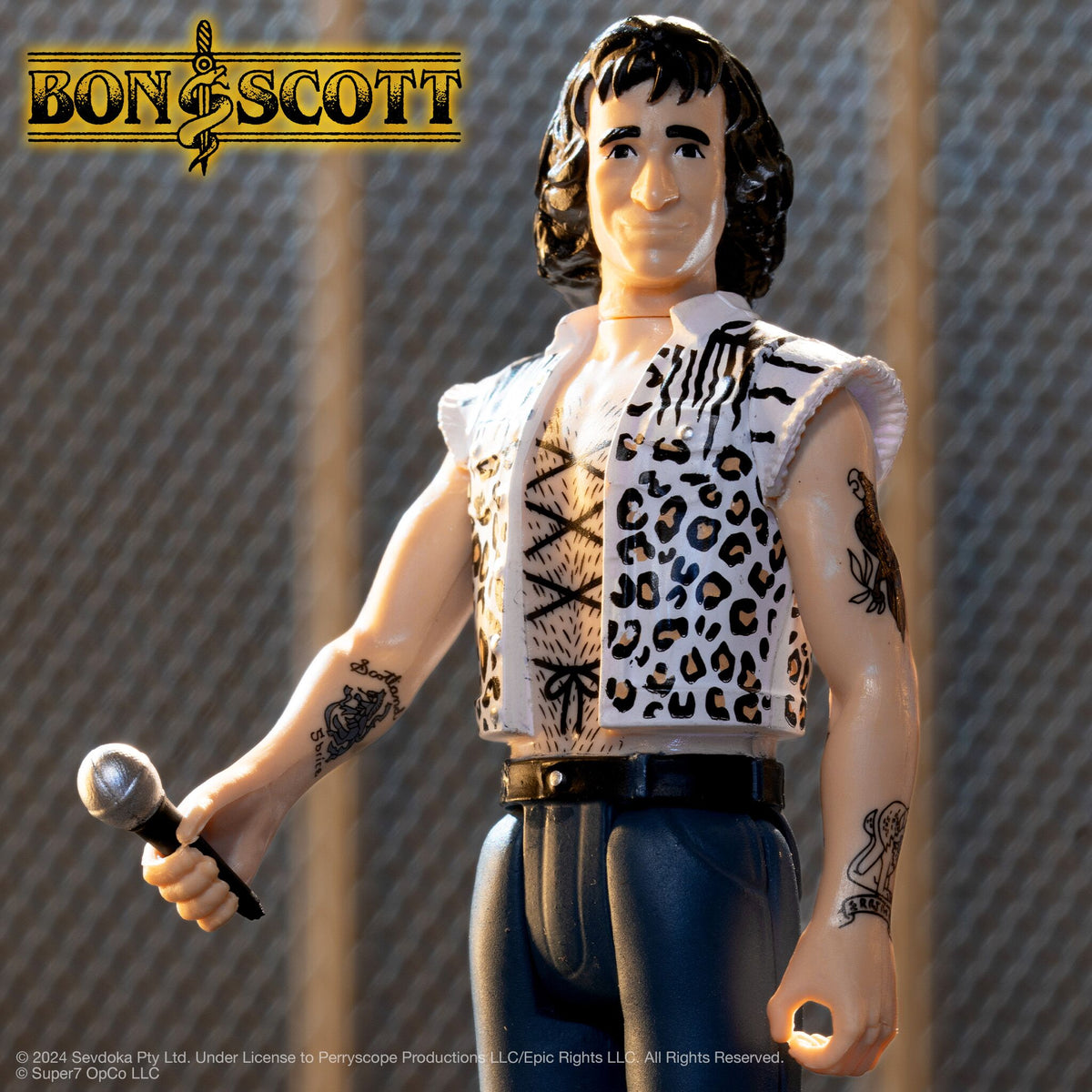 Bon Scott ReAction Figures Wave 02 - Bon Scott (Leopard Print) – Super7