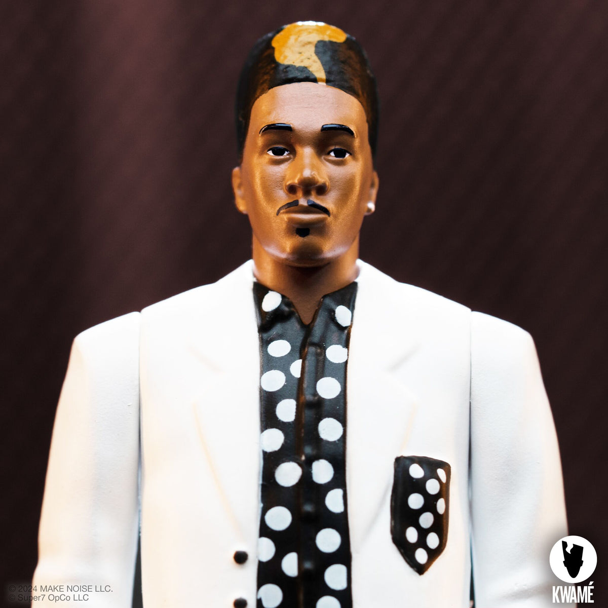 Kwamé ReAction Figures Wave 02 - Kwamé (White/Black Polka Dot) – Super7