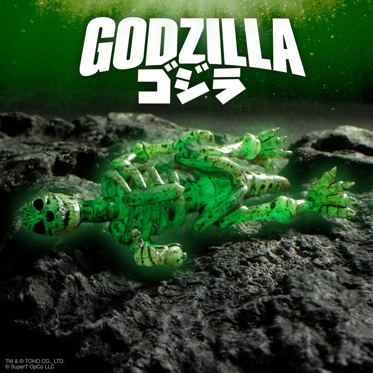 Toho ReAction Figures - Godzilla Skeleton (Glow) – Super7
