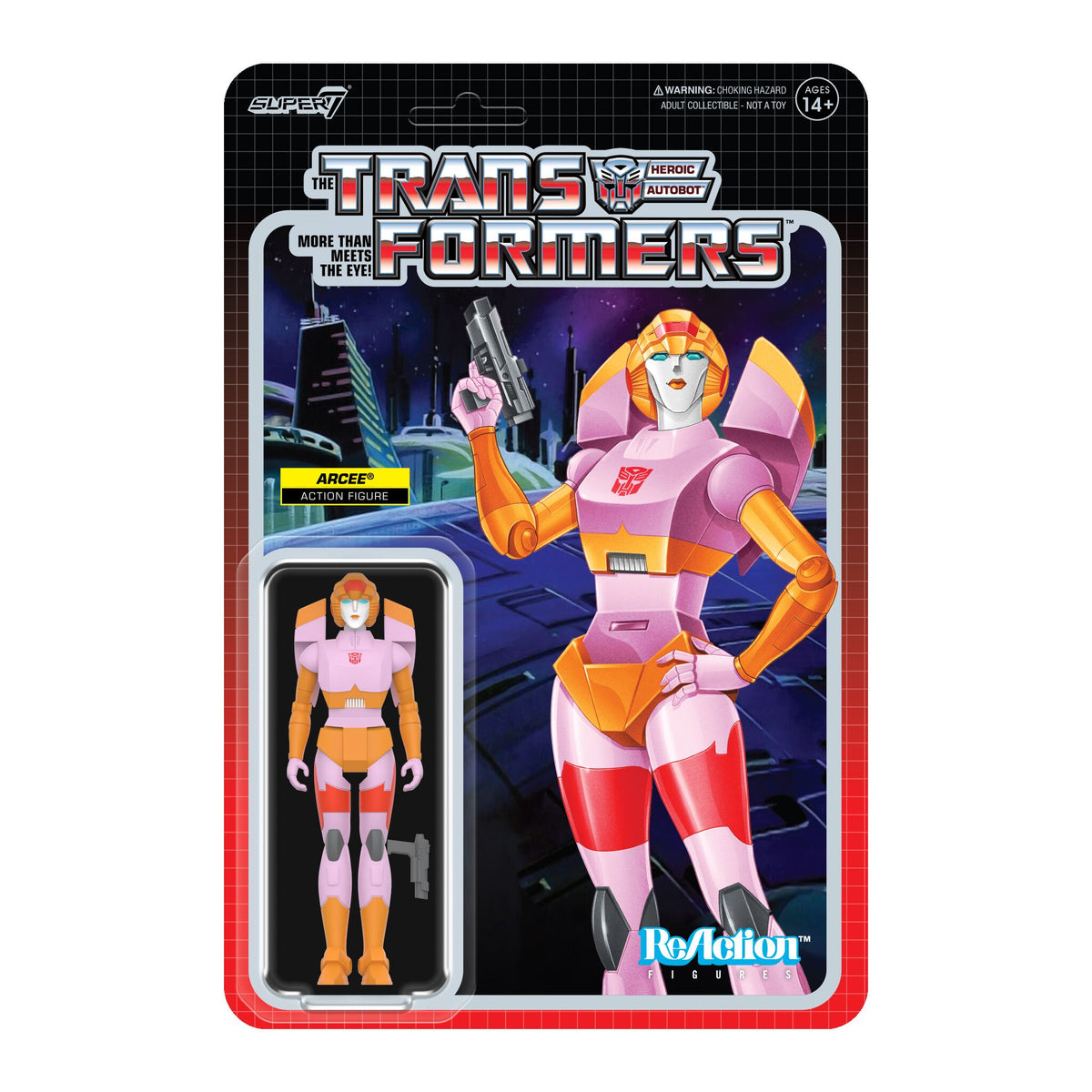 Transformers ReAction Figures Wave 08 - Arcee (Pink & Orange) – Super7