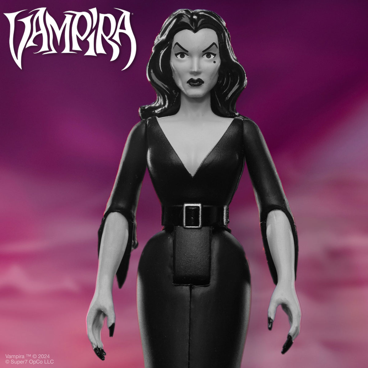 Vampira ReAction Figures Wave 01 - Vampira Plan 9 Grayscale – Super7