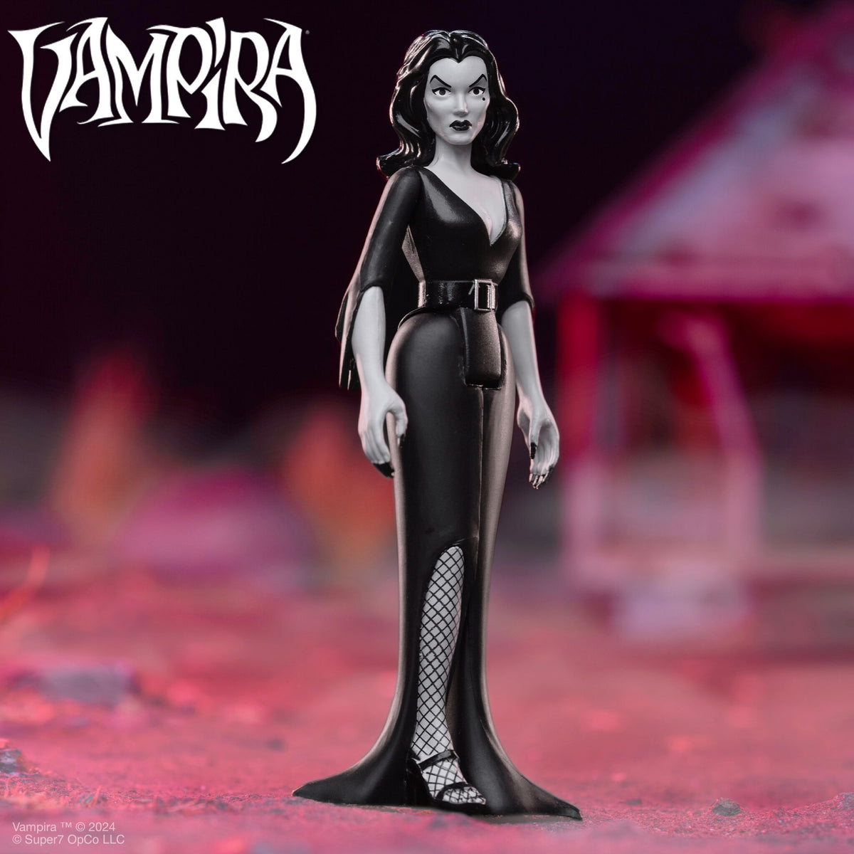 Vampira ReAction Figures Wave 01 - Vampira Plan 9 Grayscale – Super7