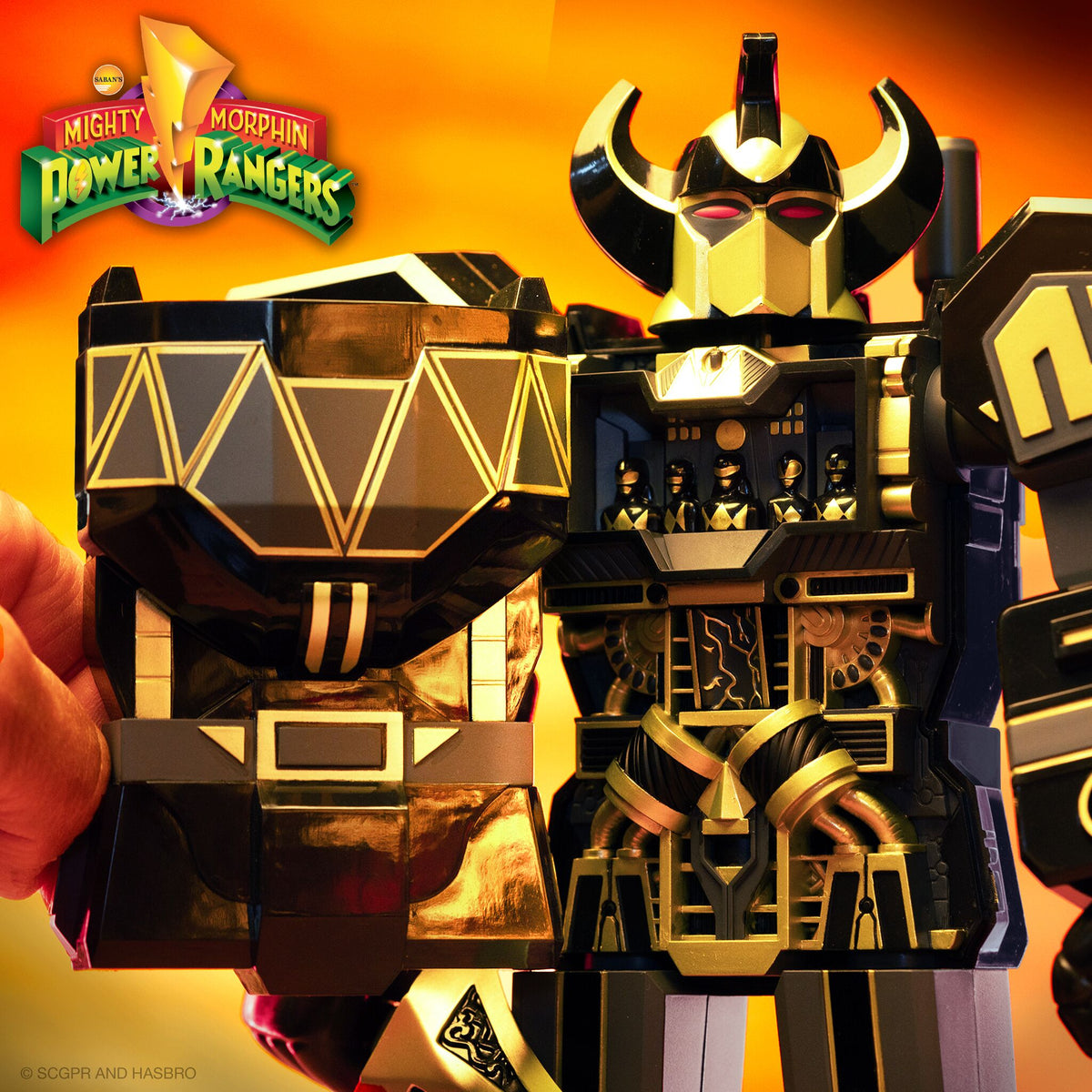 Mighty Morphin Power Rangers Super Cyborg - Megazord (Black / Gold ...