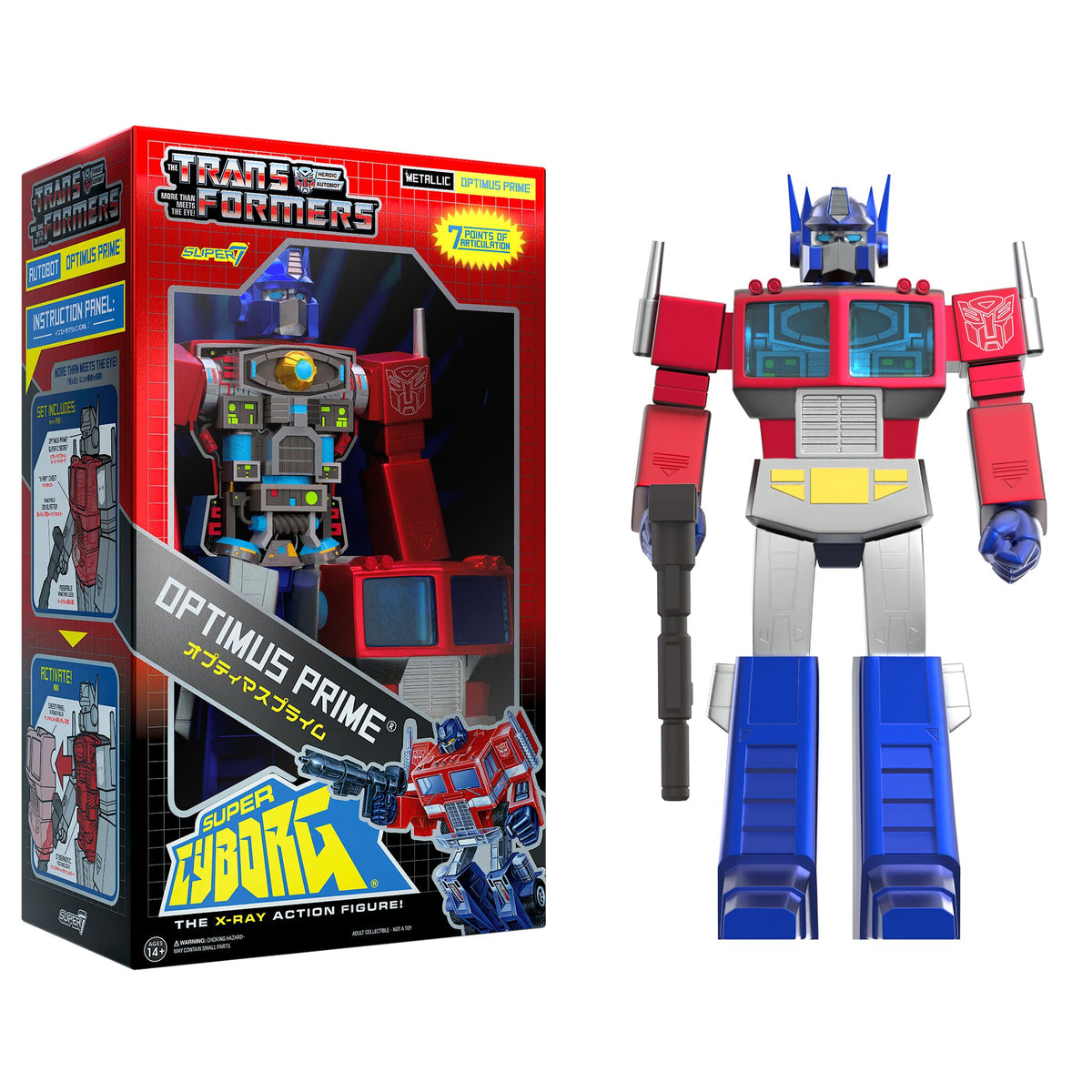 Transformers Super Cyborg - Optimus Prime (Metallic) – Super7