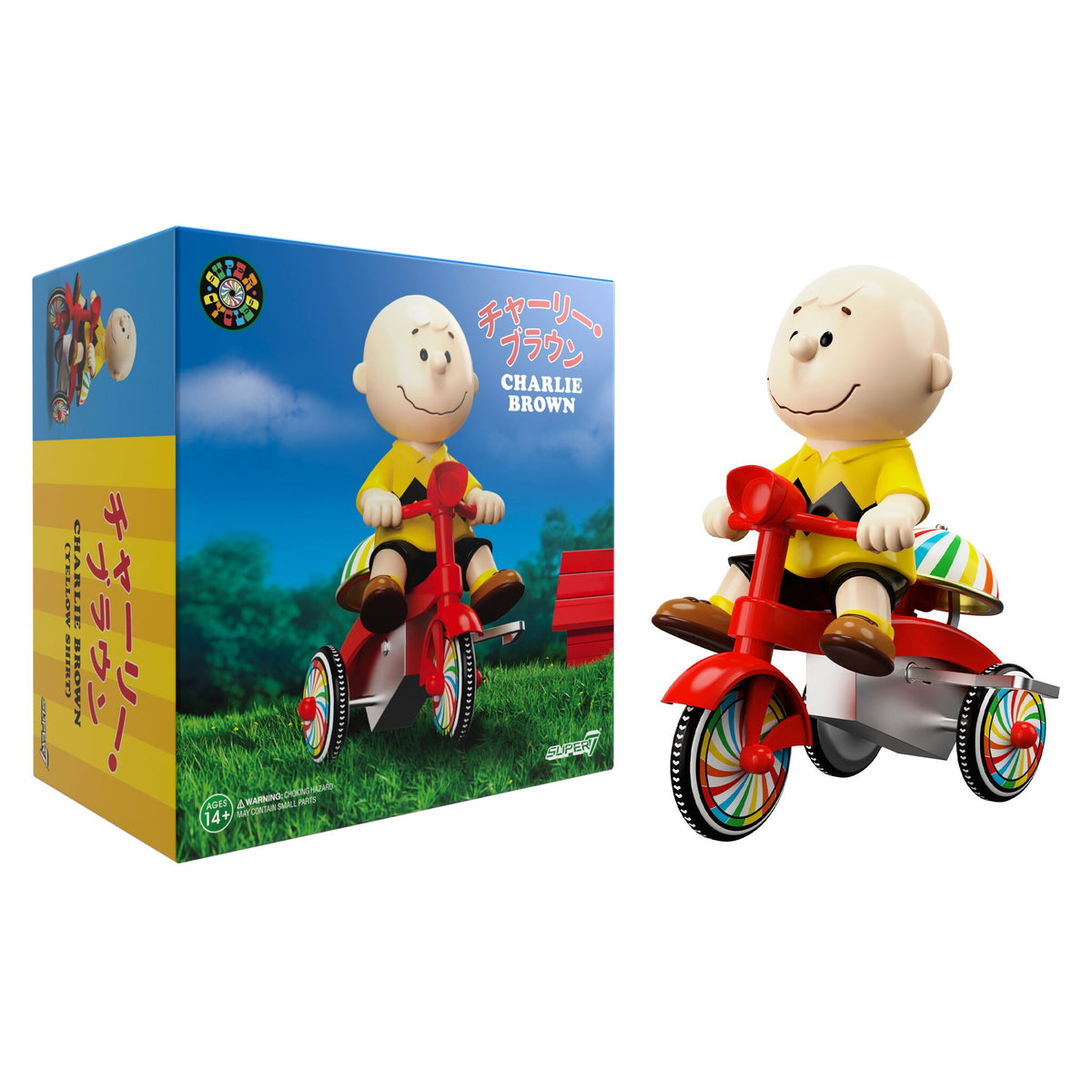 Peanuts Super Cycles - Charlie Brown (Yellow Shirt w/ Red Trike) – Super7