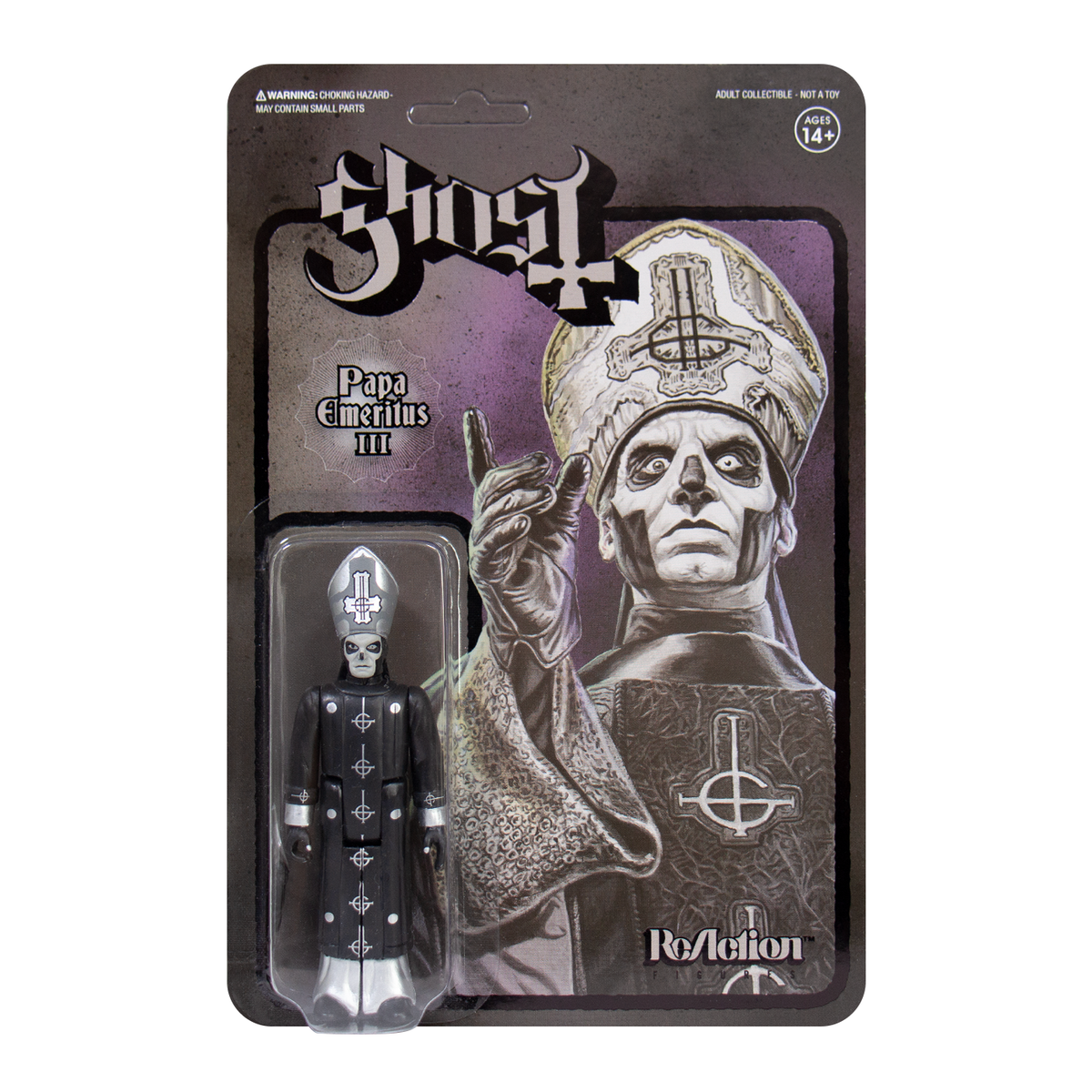 Ghost ReAction Figure - Papa Emeritus III (Black Series) – Super7