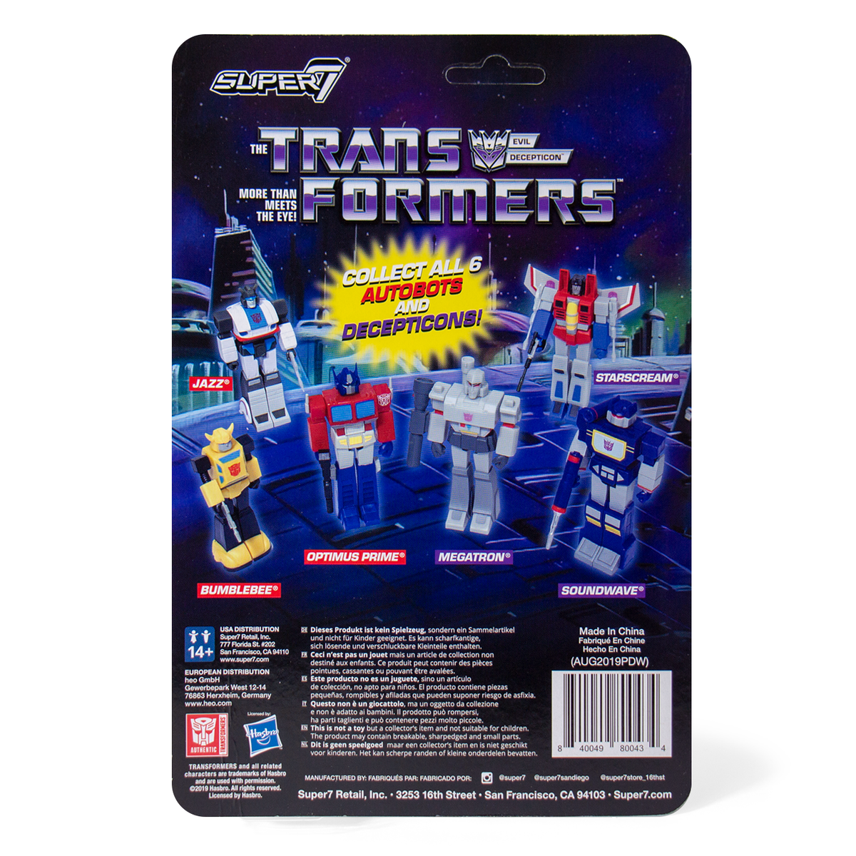 Transformers ReAction Figure - Optimus Prime – Super7