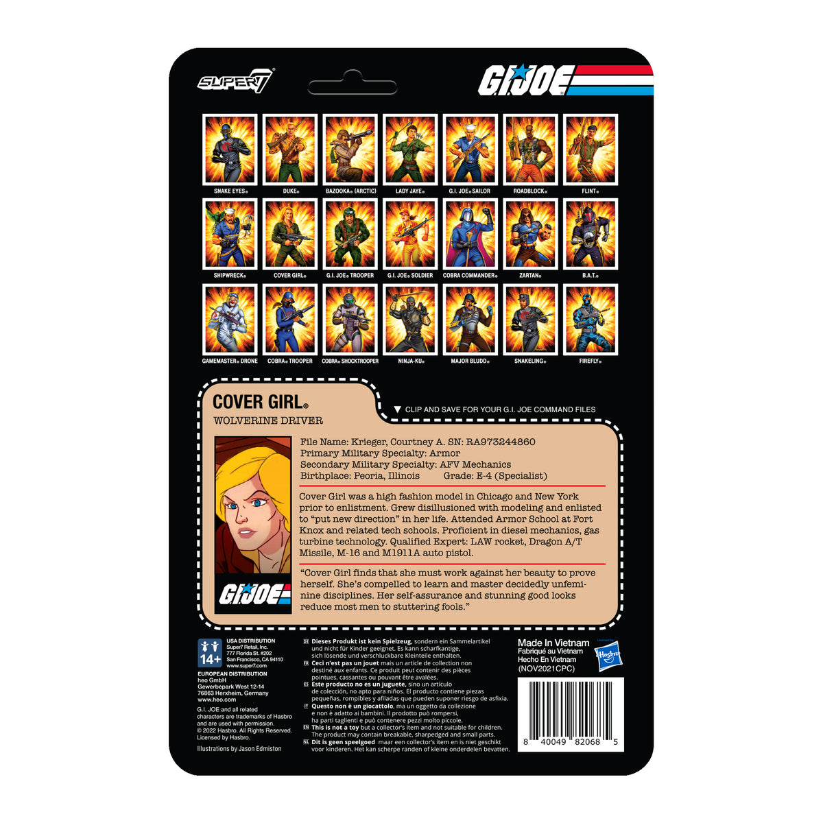 G.I. Joe ReAction Wave 4 - Cover Girl – Super7